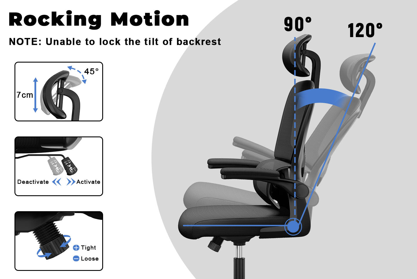 Sedia da Ufficio, Sedia Ufficio Ergonomica con Braccioli Regolabili in - RattanTree - IT